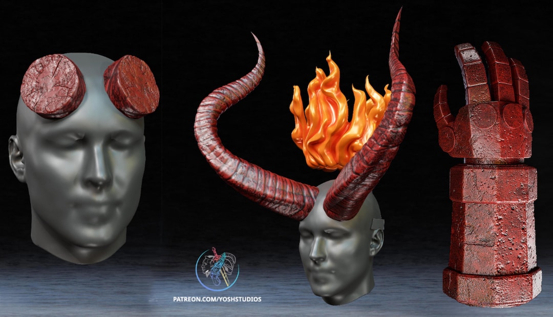 Hellboy Cosplay Kit (physical Unpainted 3D Print Kit) Cosplay UK Based ...