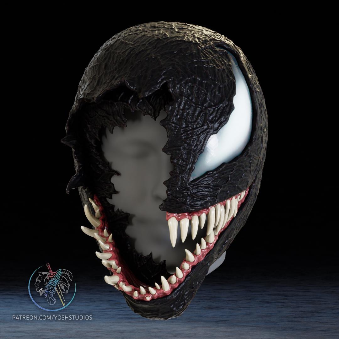 Venom Half Face (movie Inspired) 3D Printed Mask (physical Unpainted ...