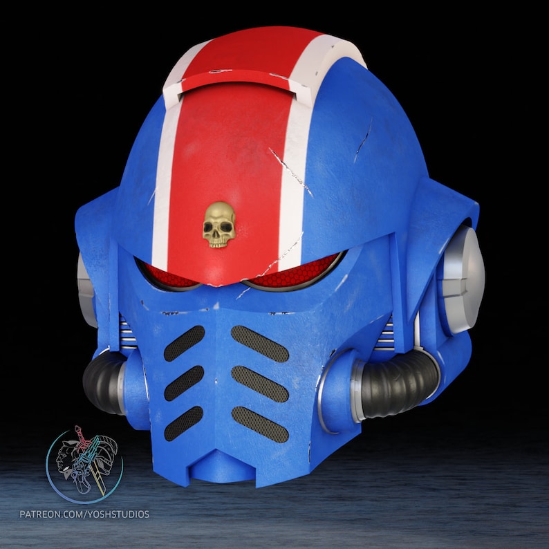 40K Warhammer Space Marine Helmet 3 Versions physical Unpainted 3D ...