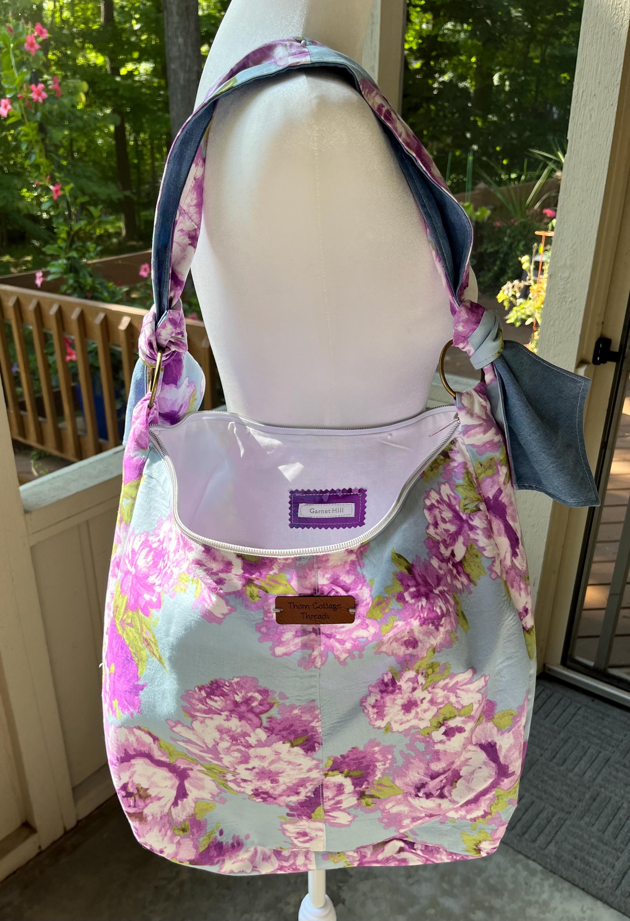 Hobo Bag, Crossbody Bag, Shoulder Bag, Purse, Handmade, Upcycled Fabric ...