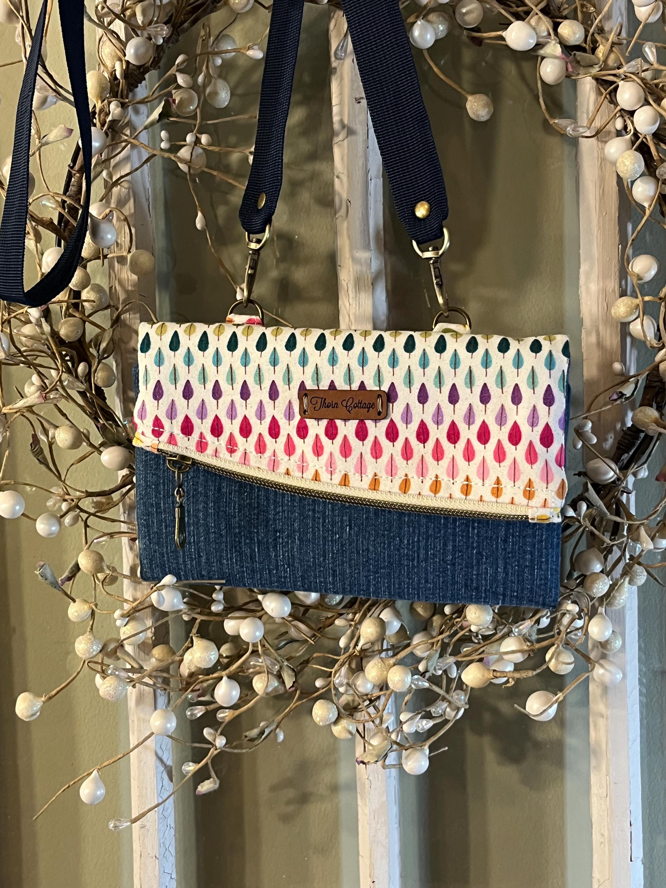 Bag, Crossbody, Cell Phone, Wallet, Organizer, Washable, Upcycled, Card ...