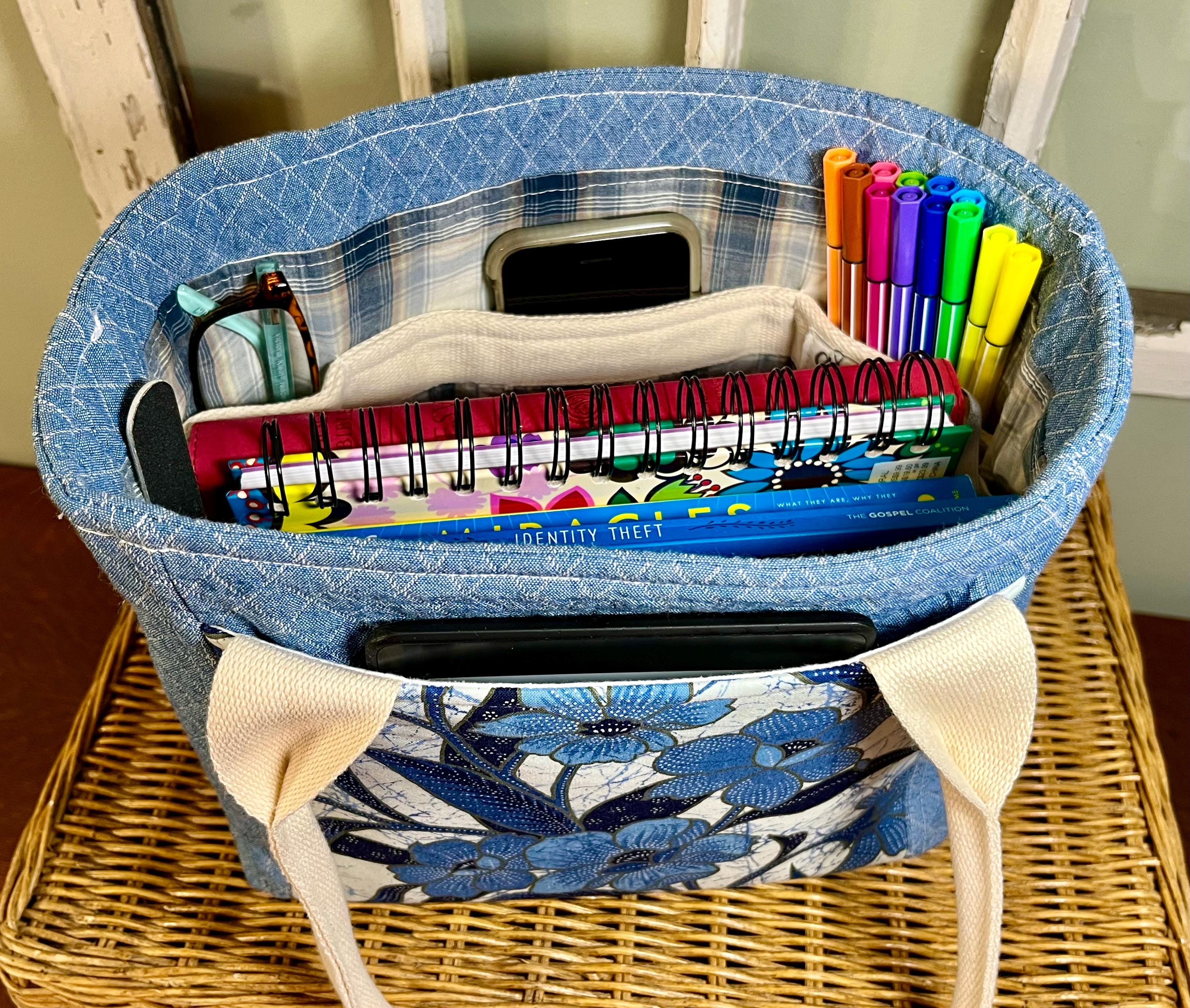 Project Tote, Fabric Bin, Fabric Organizer, Handbag, Handmade, up ...