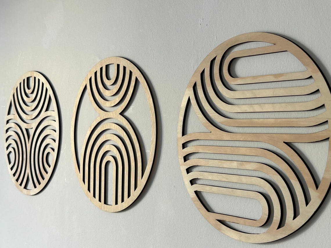Wall Decoration, Wood, Modern Geometric Shapes - Etsy