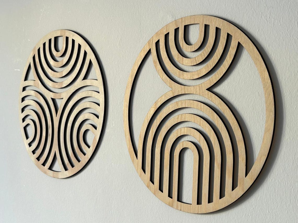 Wall Decoration, Wood, Modern Geometric Shapes - Etsy