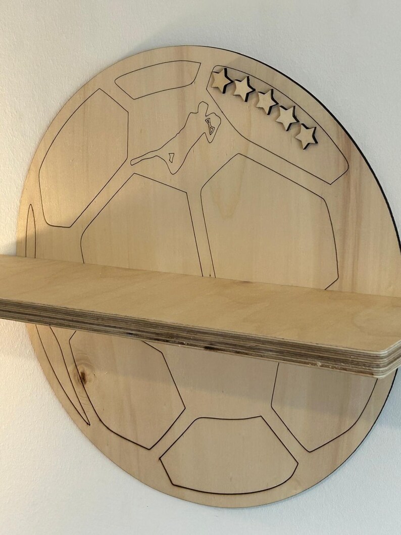 Children's Room Shelf Made of Wood - Football Motif - Etsy