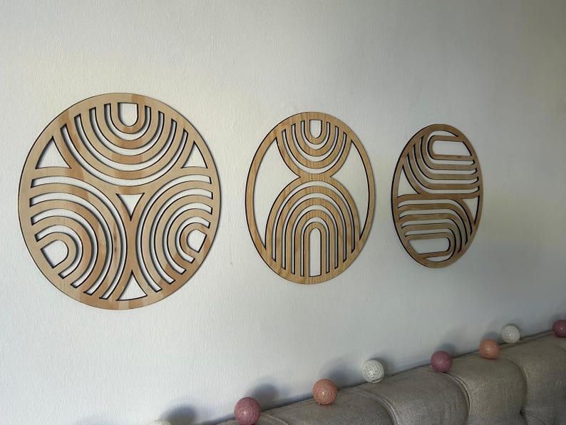 Wall Decoration, Wood, Modern Geometric Shapes - Etsy