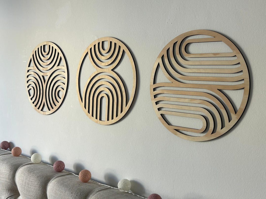 Wall Decoration, Wood, Modern Geometric Shapes - Etsy