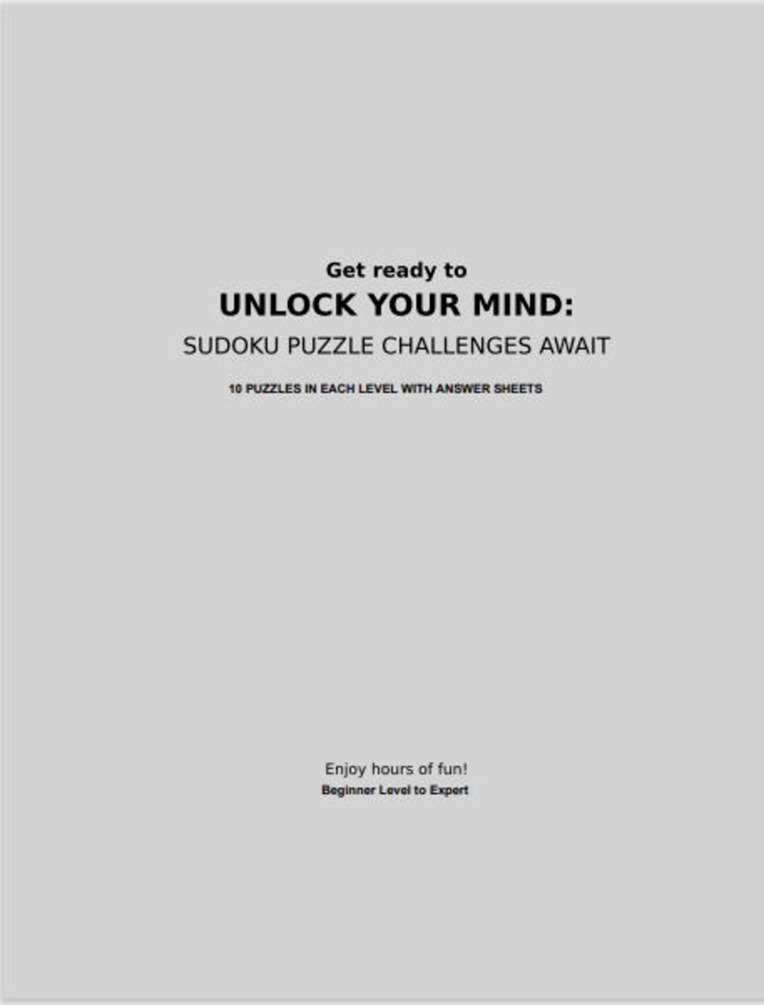Sudoku Puzzle Pack - Printable PDF | Brain-boosting Fun for All Ages ...