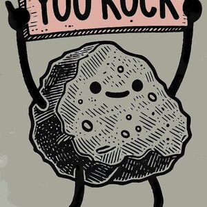 You Rock Sticker – Cute Pun Rock Vinyl Decal, Motivational Gift, Funny ...