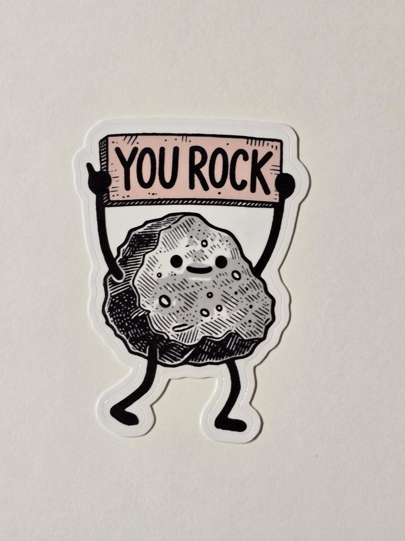 You Rock Sticker – Cute Pun Rock Vinyl Decal, Motivational Gift, Funny ...