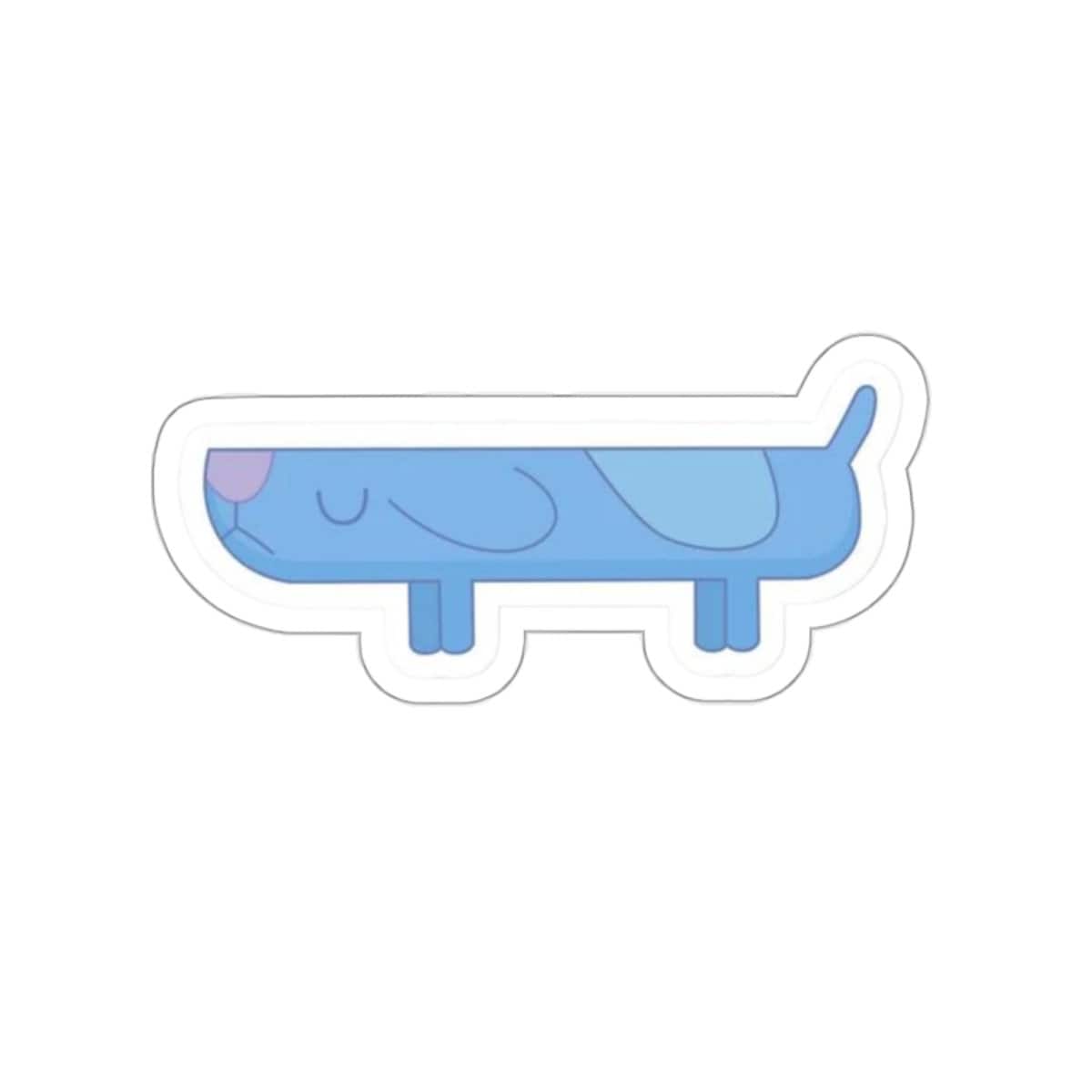 Long Dog Bluey Sticker Sticker Cartoon Bluey DSNY Weiner Dog Hidden Dog ...