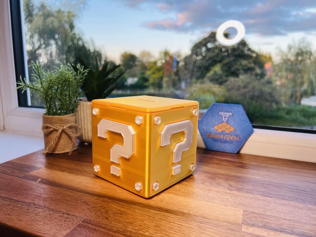Mario Piggy Bank - 3D Printed Coin Box - Super Mario Bros - Etsy UK