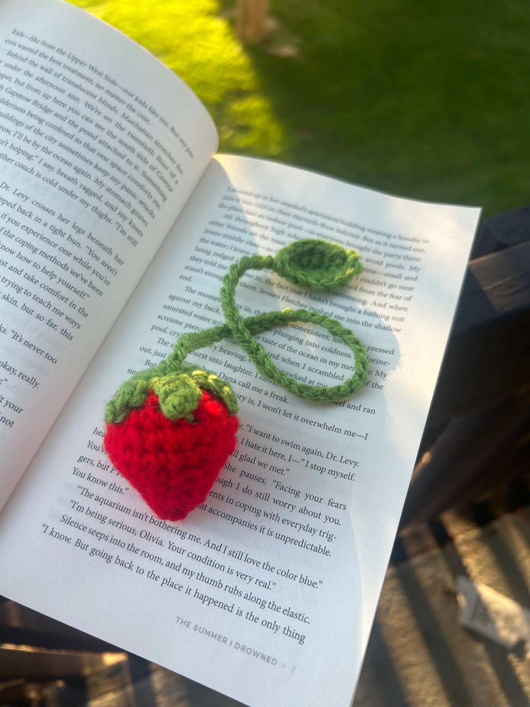Strawberry Crochet Bookmark - Etsy