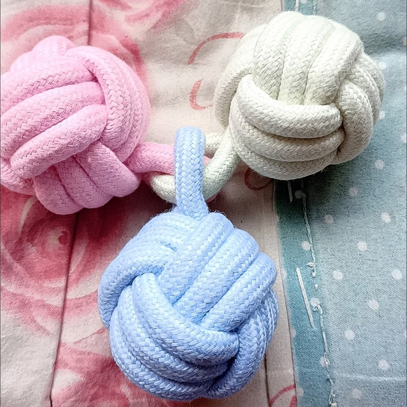 Dog Cotton Rope Triple Ball Chew Toy - Etsy