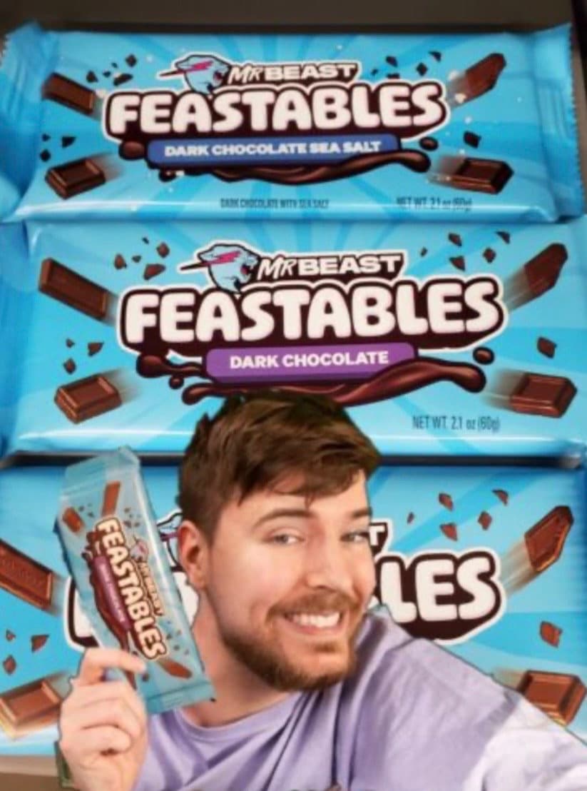 New Packing More Creamy - Mr Beast Feastables Chocolate Bar 60g - Etsy UK