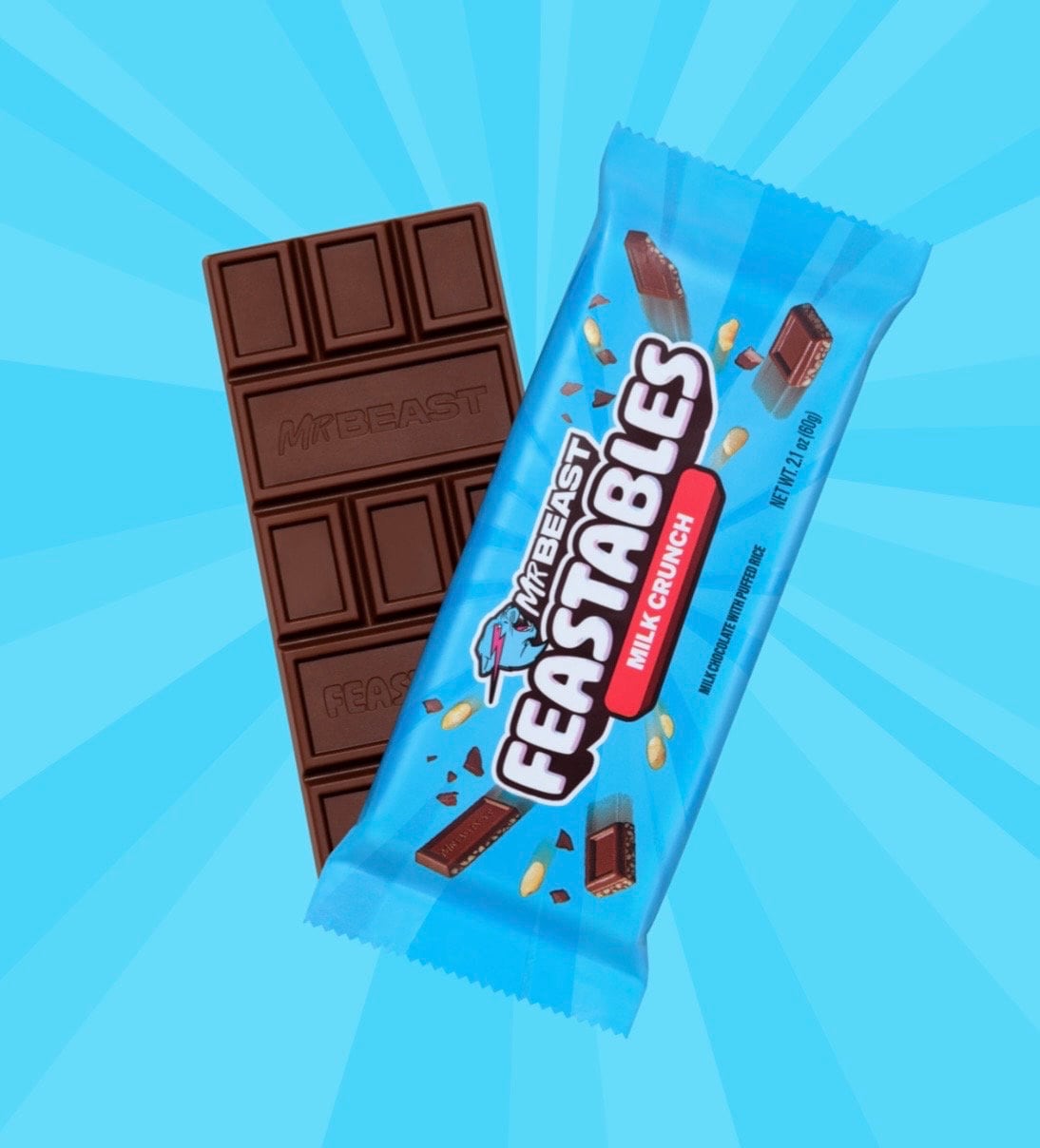 New Packing More Creamy - Mr Beast Feastables Chocolate Bar 60g - Etsy UK