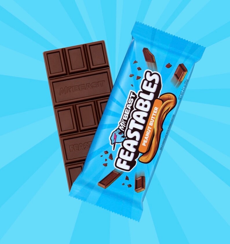 New Packing More Creamy - Mr Beast Feastables Chocolate Bar 60g - Etsy UK