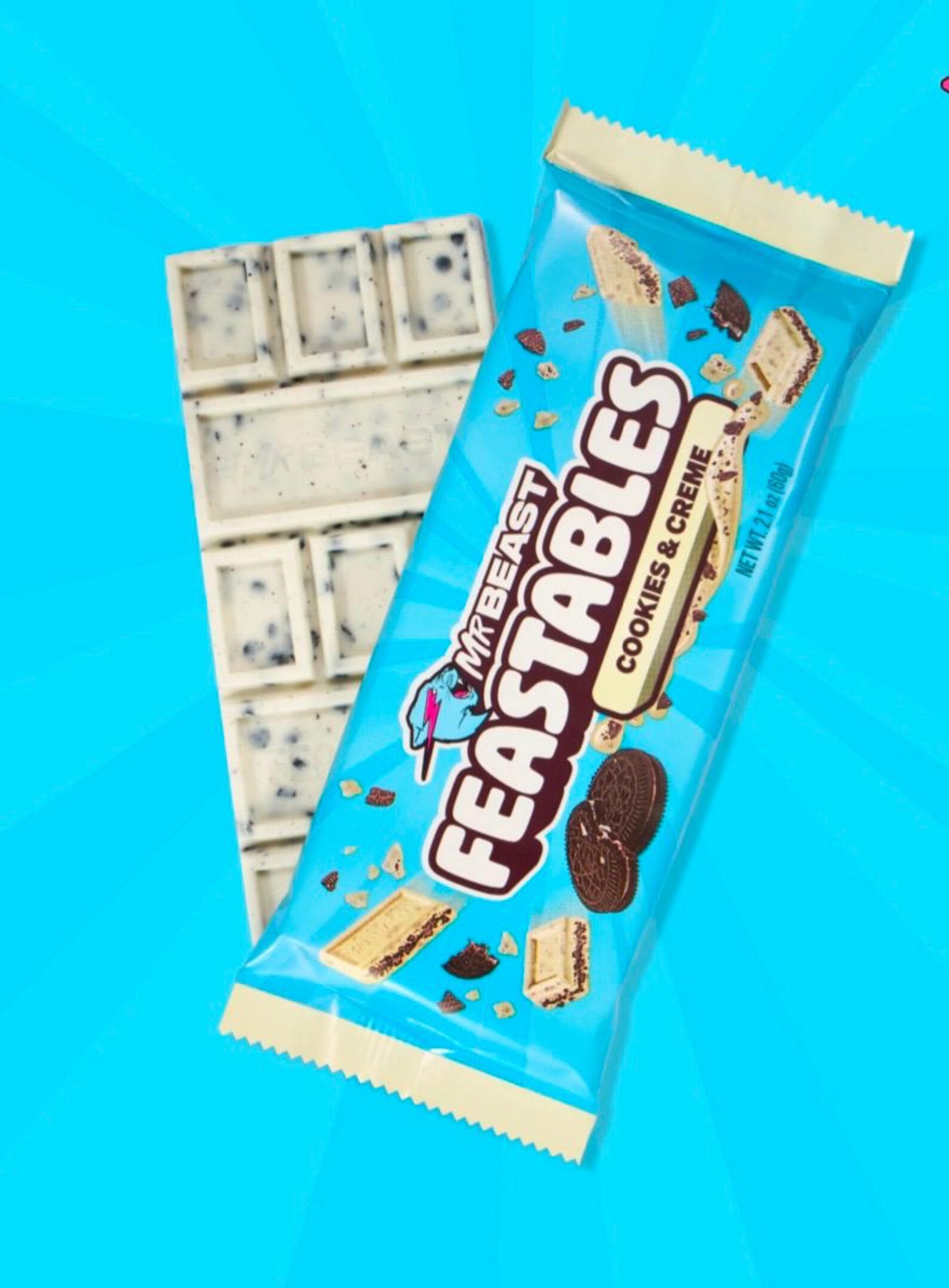 New Packing More Creamy - Mr Beast Feastables Chocolate Bar 60g - Etsy UK