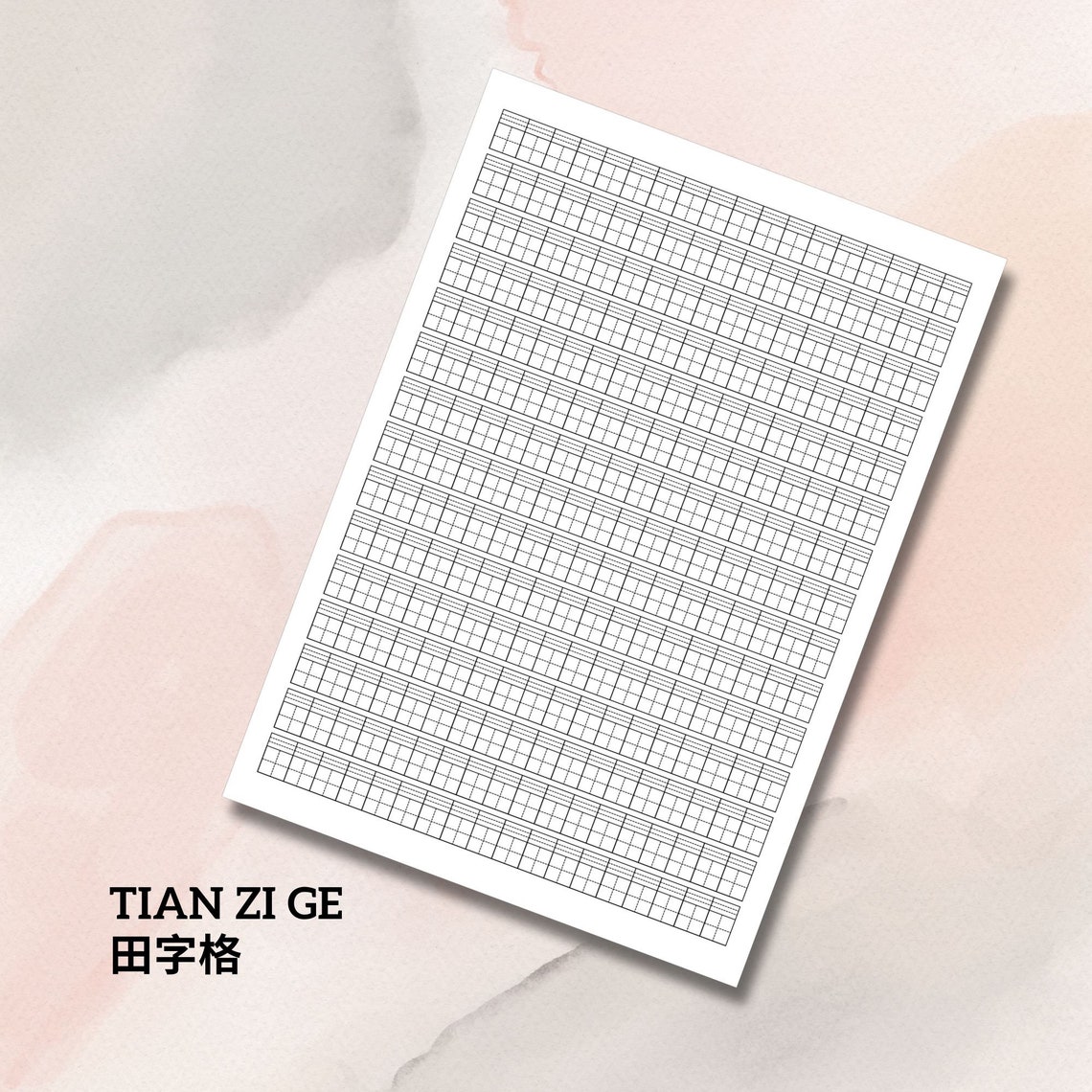 Chinese Writing Paper With Pinyin Japanese Manuscript Hanzi Handwriting ...