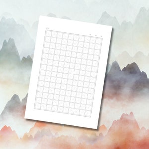 Chinese Handwriting Templates Notebook: Master Strokes and Radicals ...