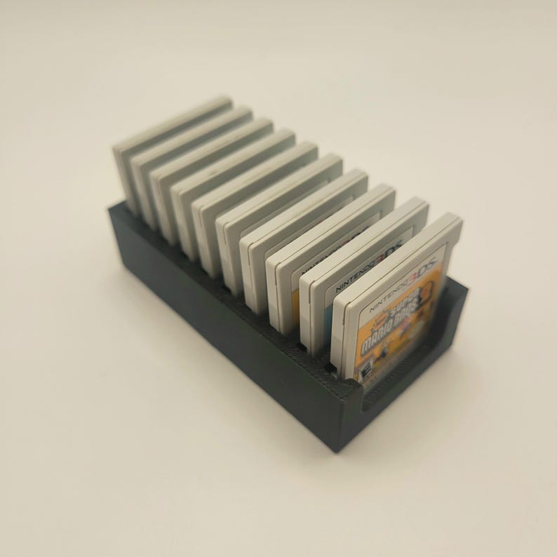 10-slot Nintendo Ds/3ds/dsi Game Cartridge Holder - Compact Black ...