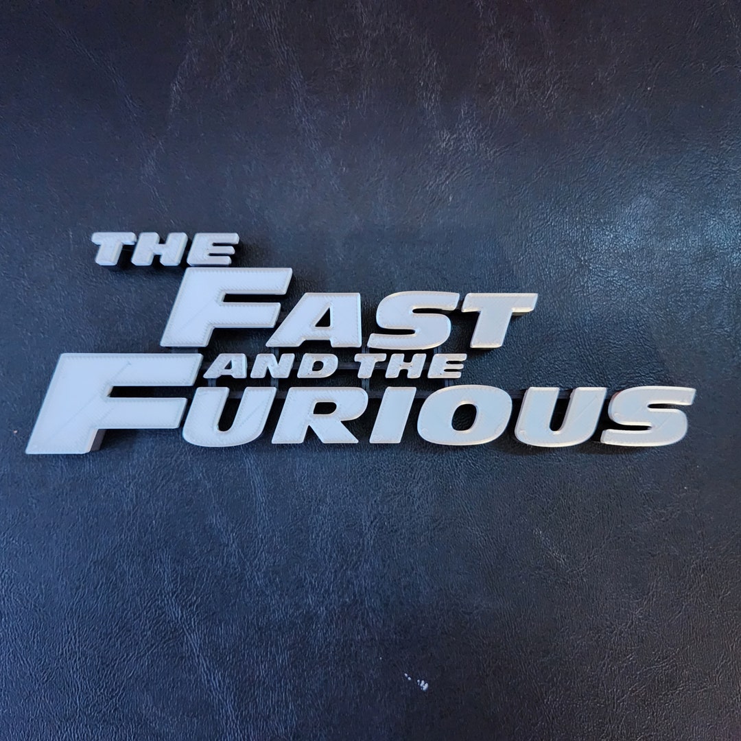 Fast and the Furious 3D Printed Logo Art - Etsy