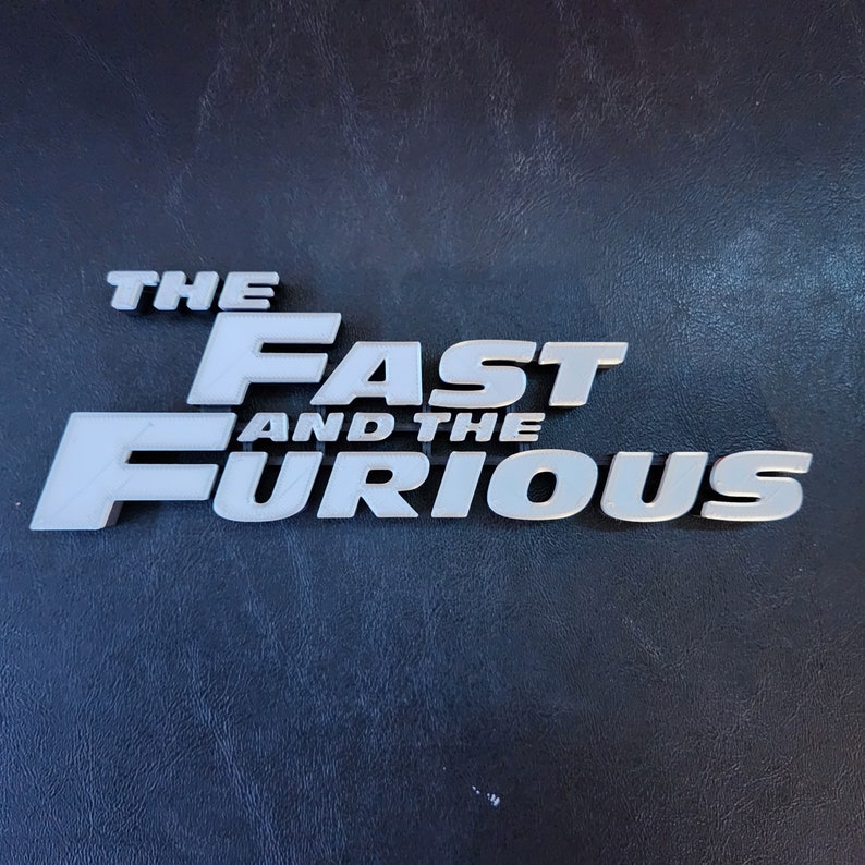 Fast and the Furious 3D Printed Logo Art - Etsy