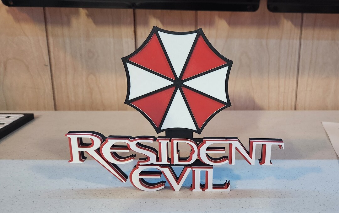 Resident Evil 3D Printed Logo Art - Etsy