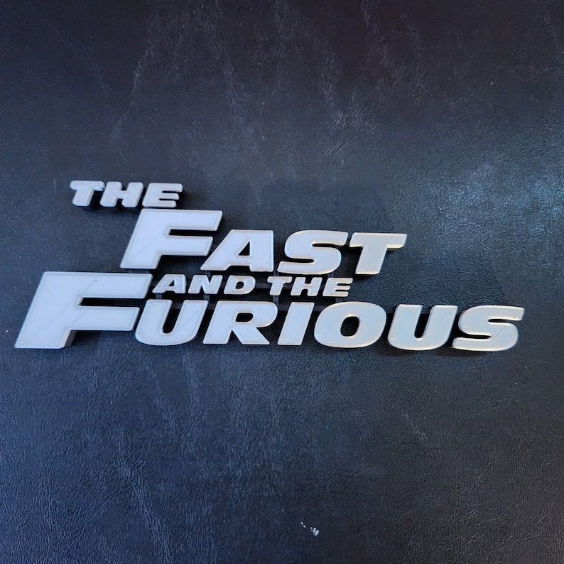 Fast and the Furious 3D Printed Logo Art - Etsy