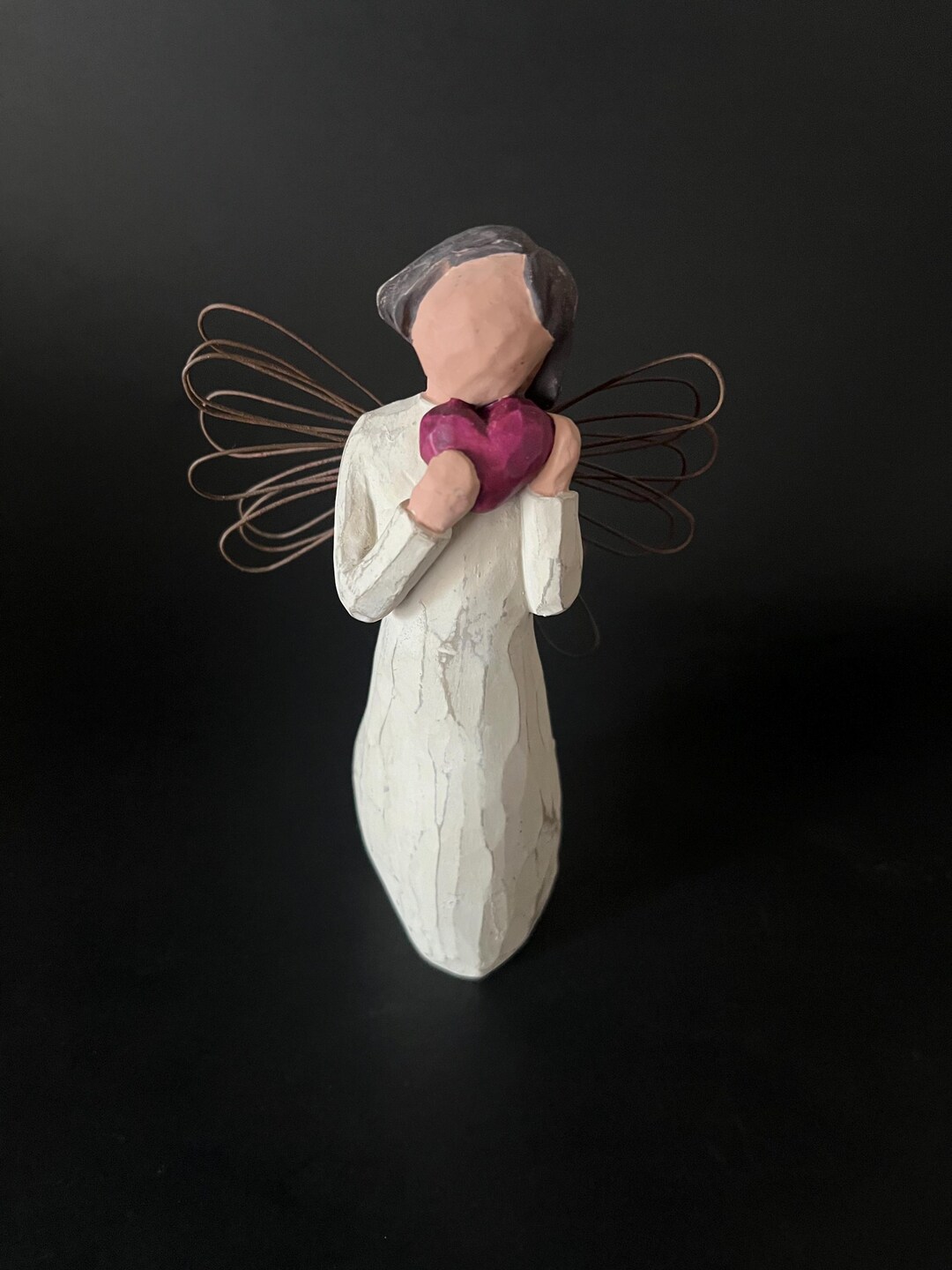 Vintage Willow Tree Angel of Heart Figurine: Susan Lordi Folk Art Angel ...