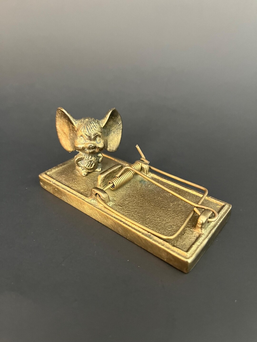 Vtg Brass Mouse in a Trap Enesco 1980 - Etsy