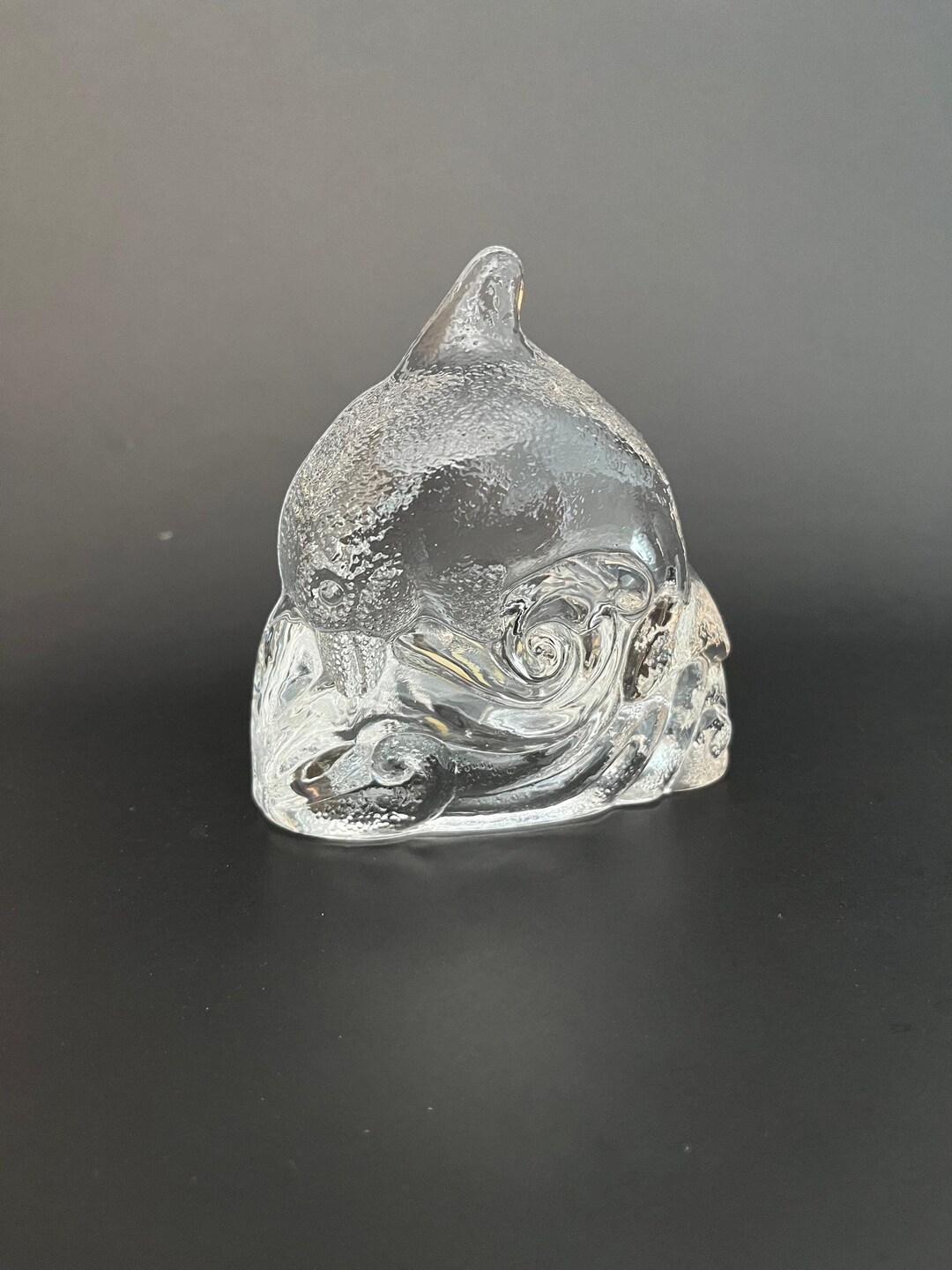 Vintage Dolphin Glass Tealight Holder Partylite Art Glass, Candleholder ...