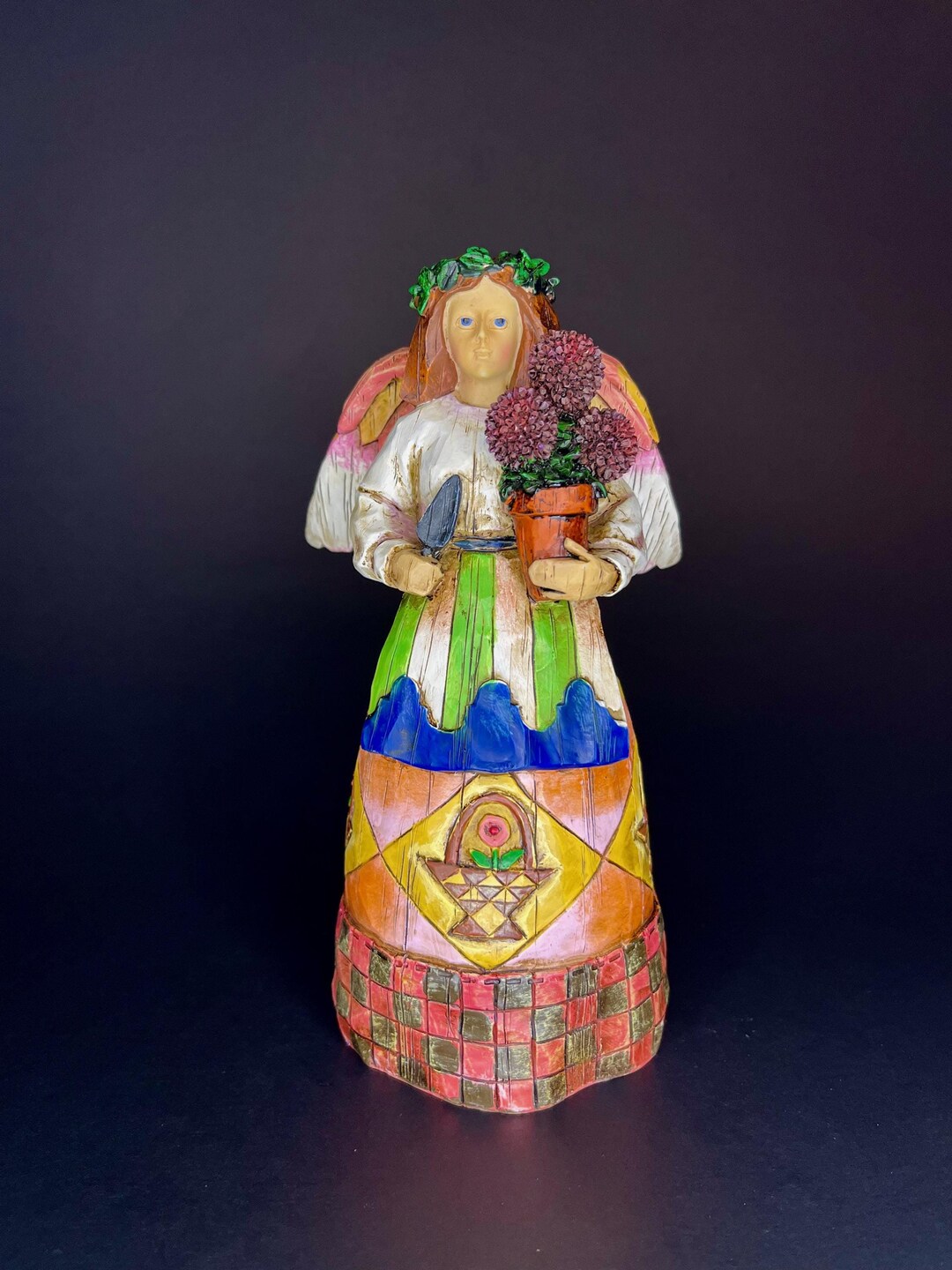 Vintage Jim Shore Angel of Persistence Flower Garden 2002 Enesco ...