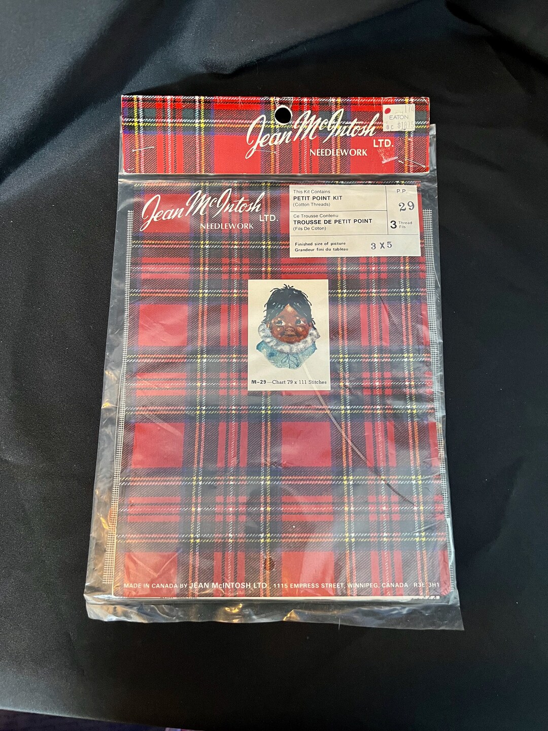 Vtg Jean Mcintosh Petit Point Kit, Needlework Pattern, "aloot" M-29 ...