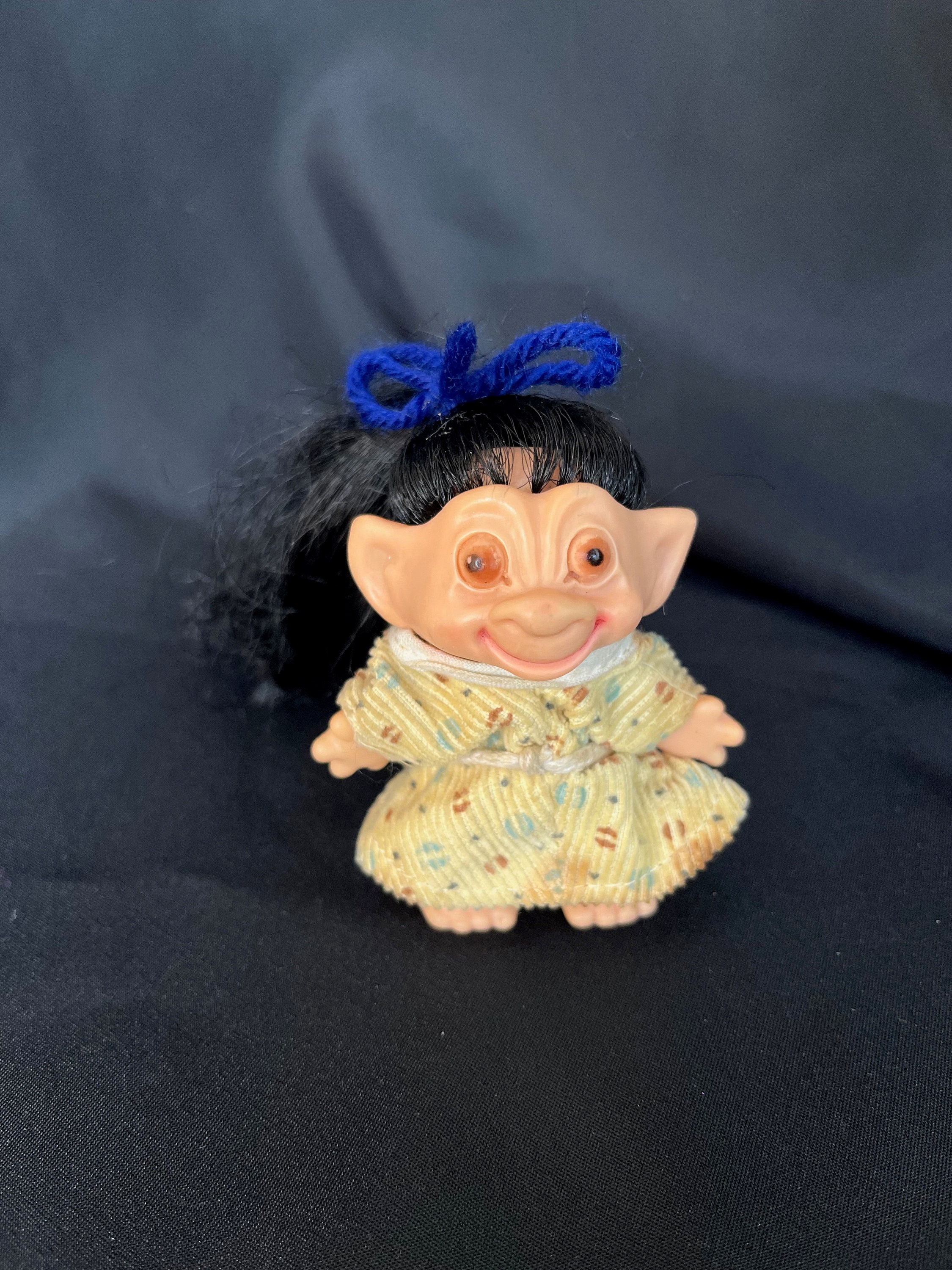 Troll Doll, 1960s, Tab, Black Hair - Etsy