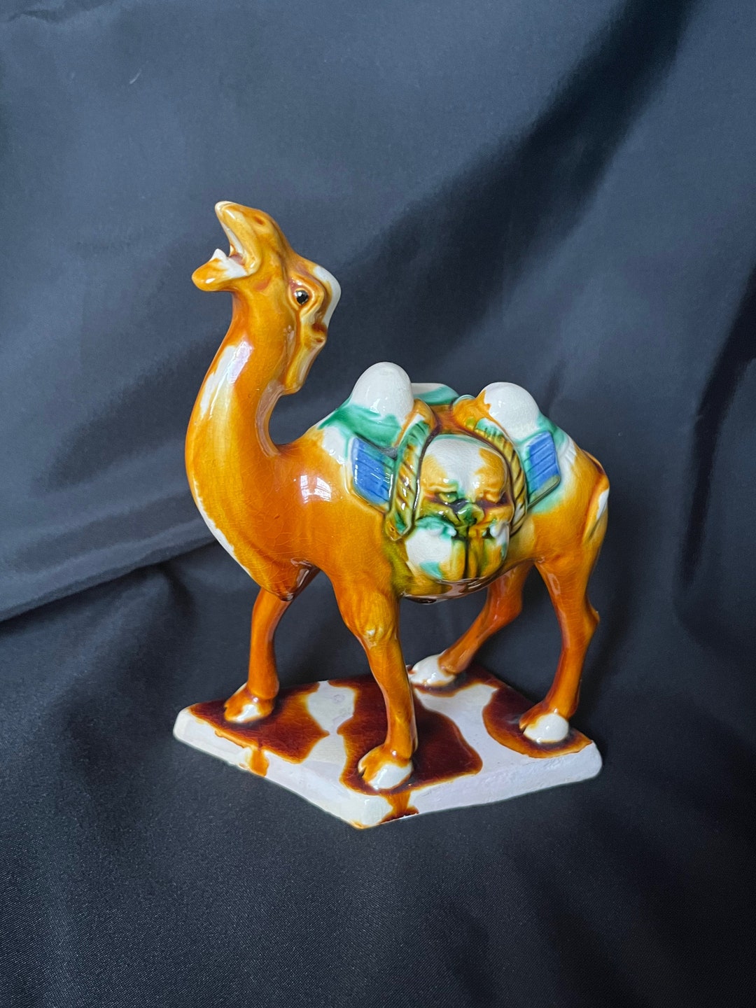 MCM Chinese Camel Figurine, Sancai Tang Dynasty Reproduction Art ...