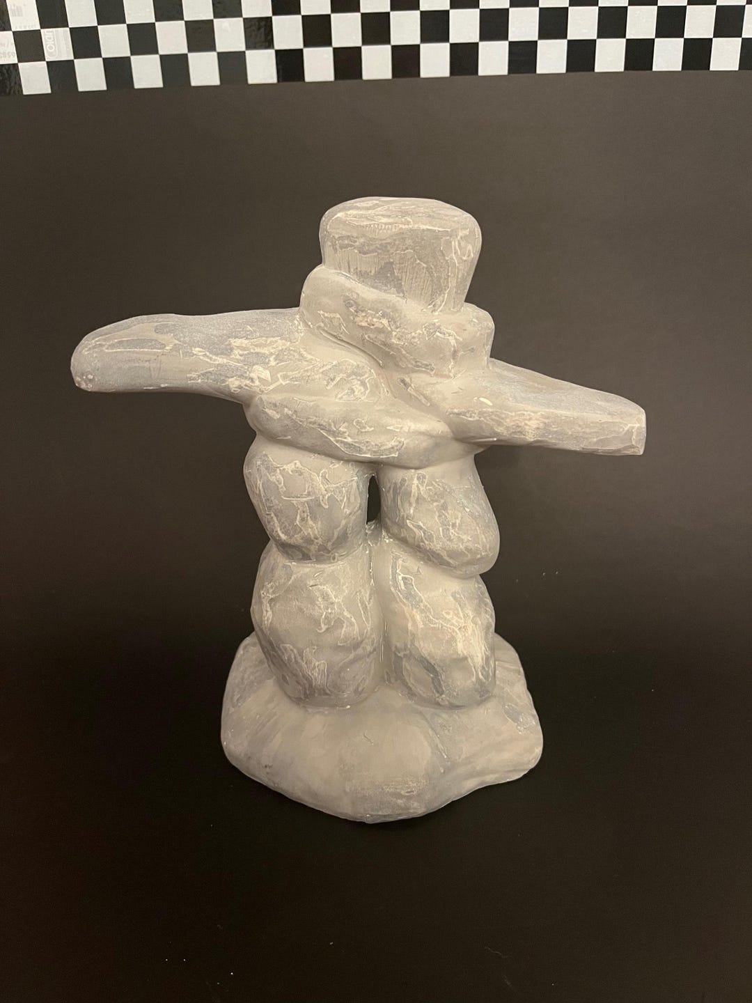 Vintage Inukshuk Sculpture Handcasted Handcrafted Wee Gates 1990 Canada ...