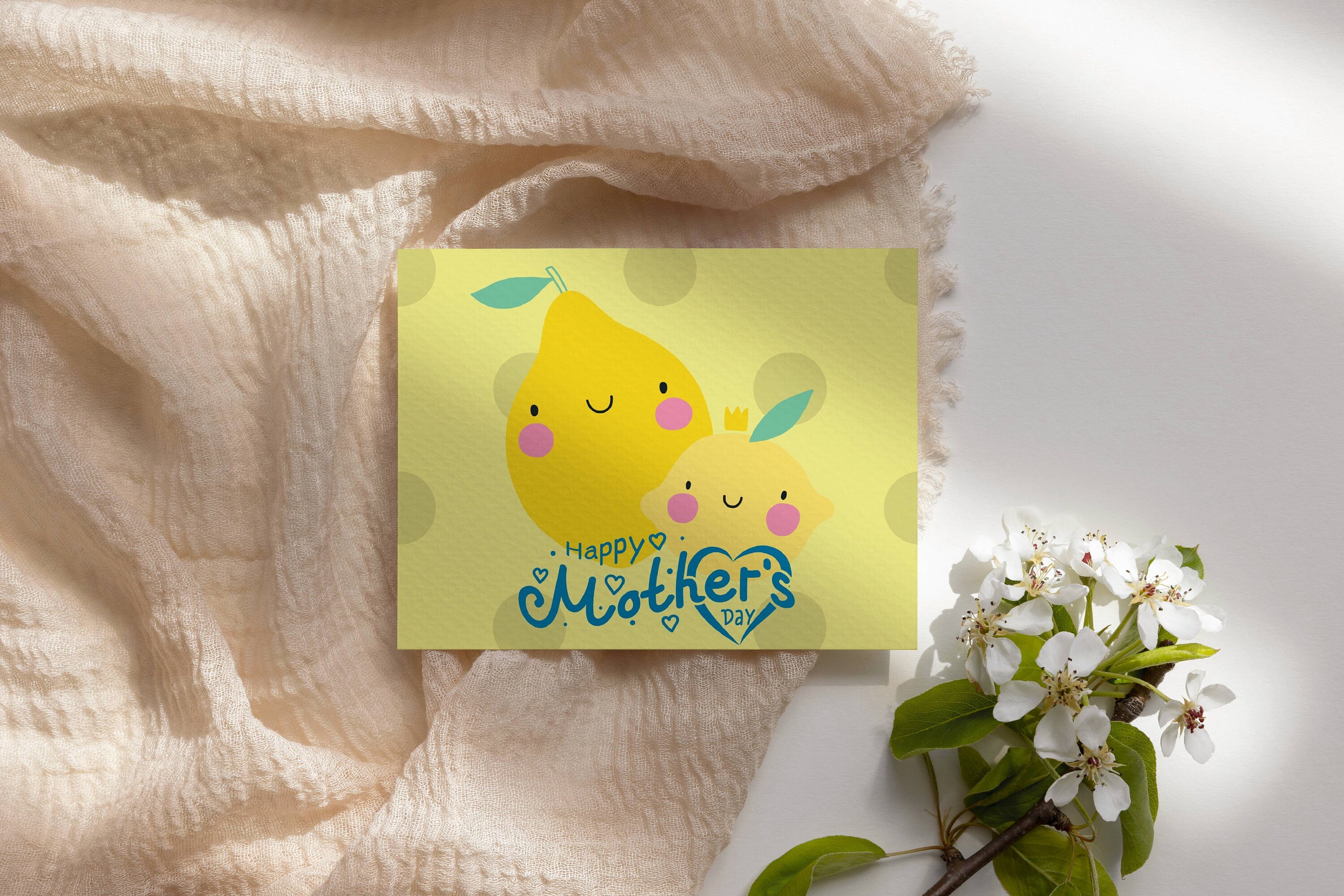 Printable Cute Lemon Mother's Day Card , Happy Mother's Day, Instant ...