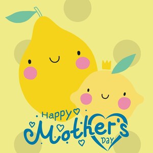 Printable Cute Lemon Mother's Day Card , Happy Mother's Day, Instant ...