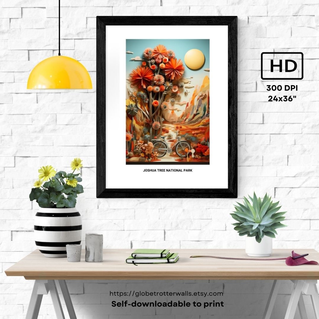 Abstract Joshua Tree Wall Art, Dadaism Inspired Collage, Downloadable ...