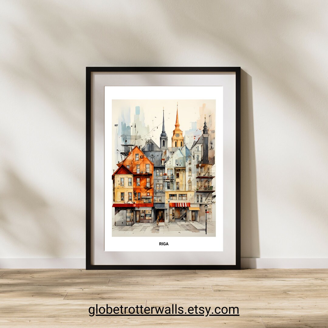 Riga Collage Poster: Printable Art Download in 4 Formats Instant ...