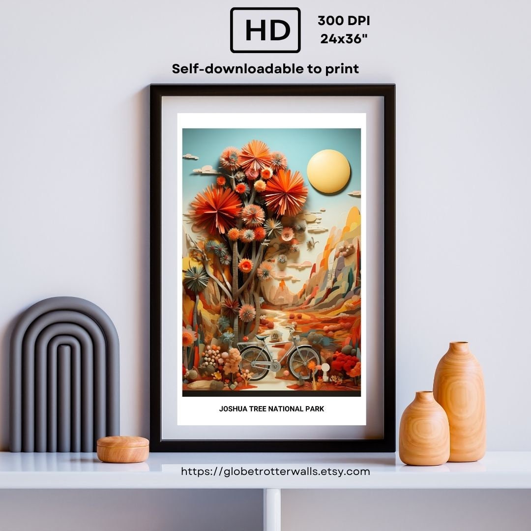 Abstract Joshua Tree Wall Art, Dadaism Inspired Collage, Downloadable ...