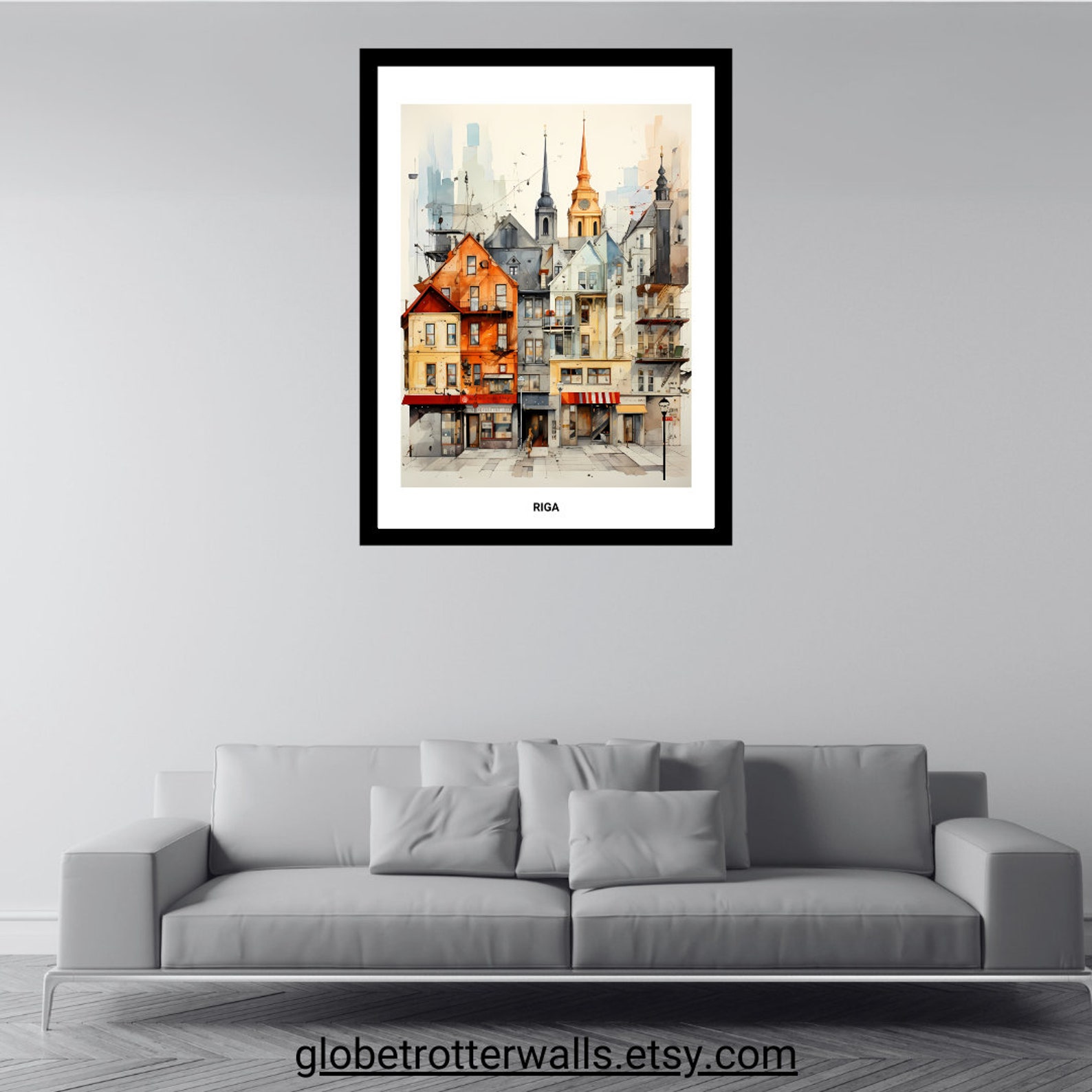Riga Collage Poster: Printable Art Download in 4 Formats Instant ...