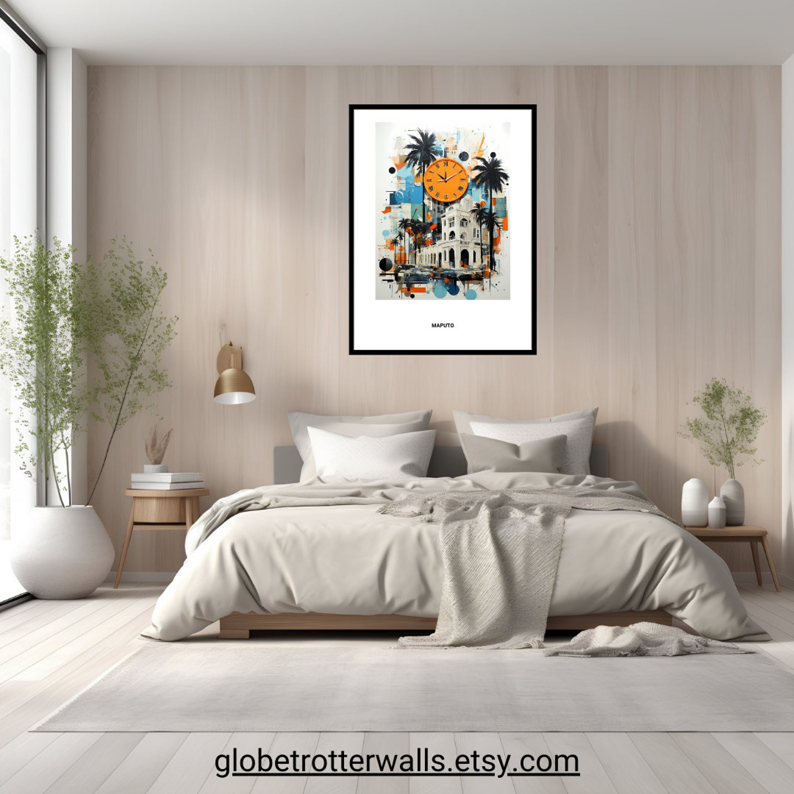 Maputo Poster Maputo Wall Art Mozambique Wall Art Denmark Pastel ...