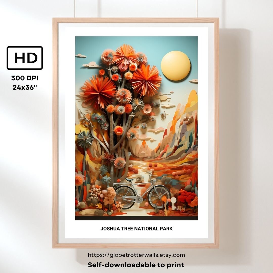 Abstract Joshua Tree Wall Art, Dadaism Inspired Collage, Downloadable ...