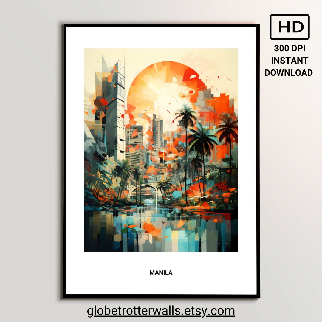 Artistic Manila Poster Printable Files, HD Quality, Work Space Decor - Etsy