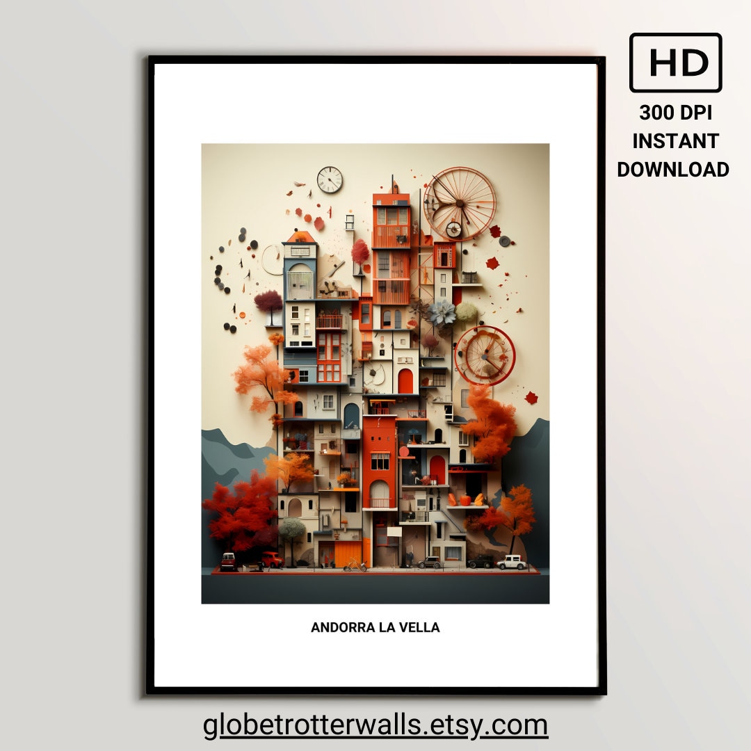 Printable Andorra Collage Poster Instant Download Digital Printing 4 ...