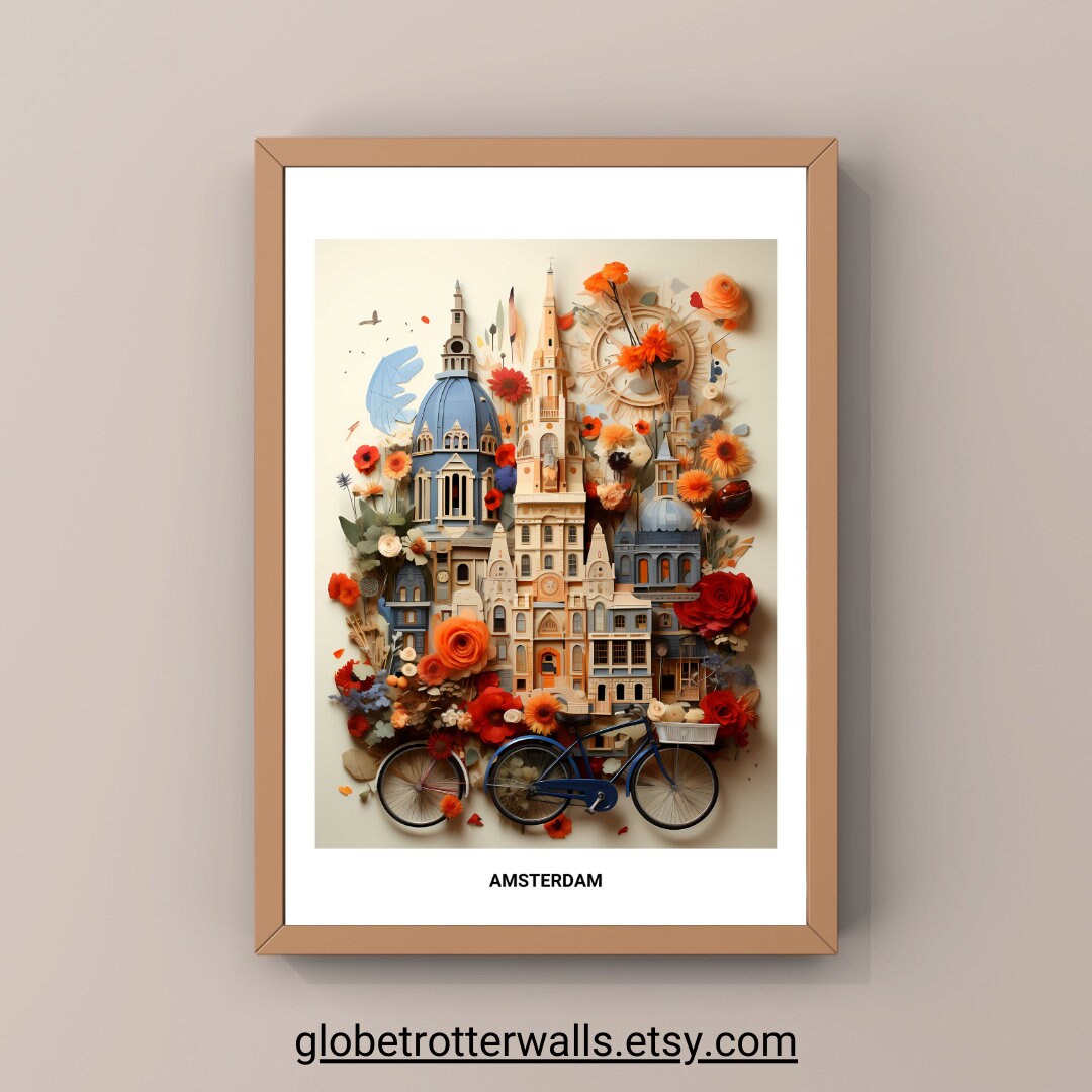 Amsterdam Collage Printable Poster Instant Digital Art Download ...