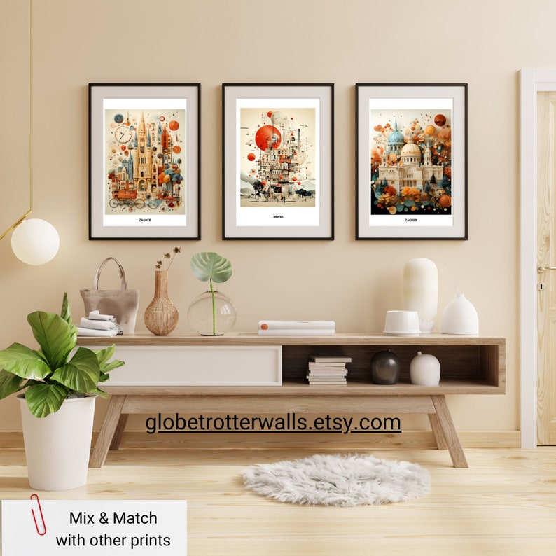 Tirana Collage Printable Poster Instant Art Download in 4 Formats - Etsy