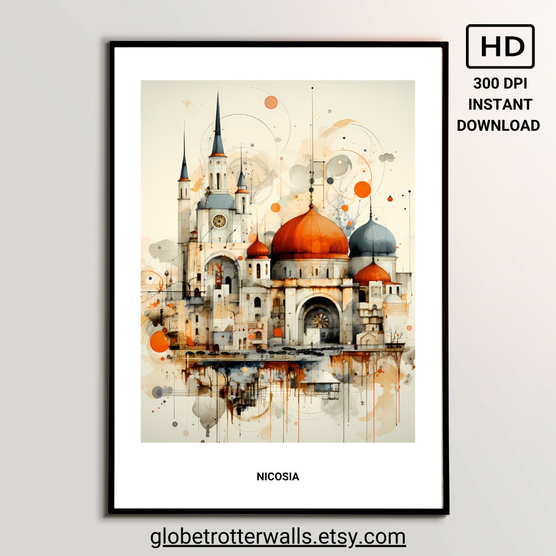 Nicosia cyprus Collage Printable Poster Instant Digital Download - Etsy